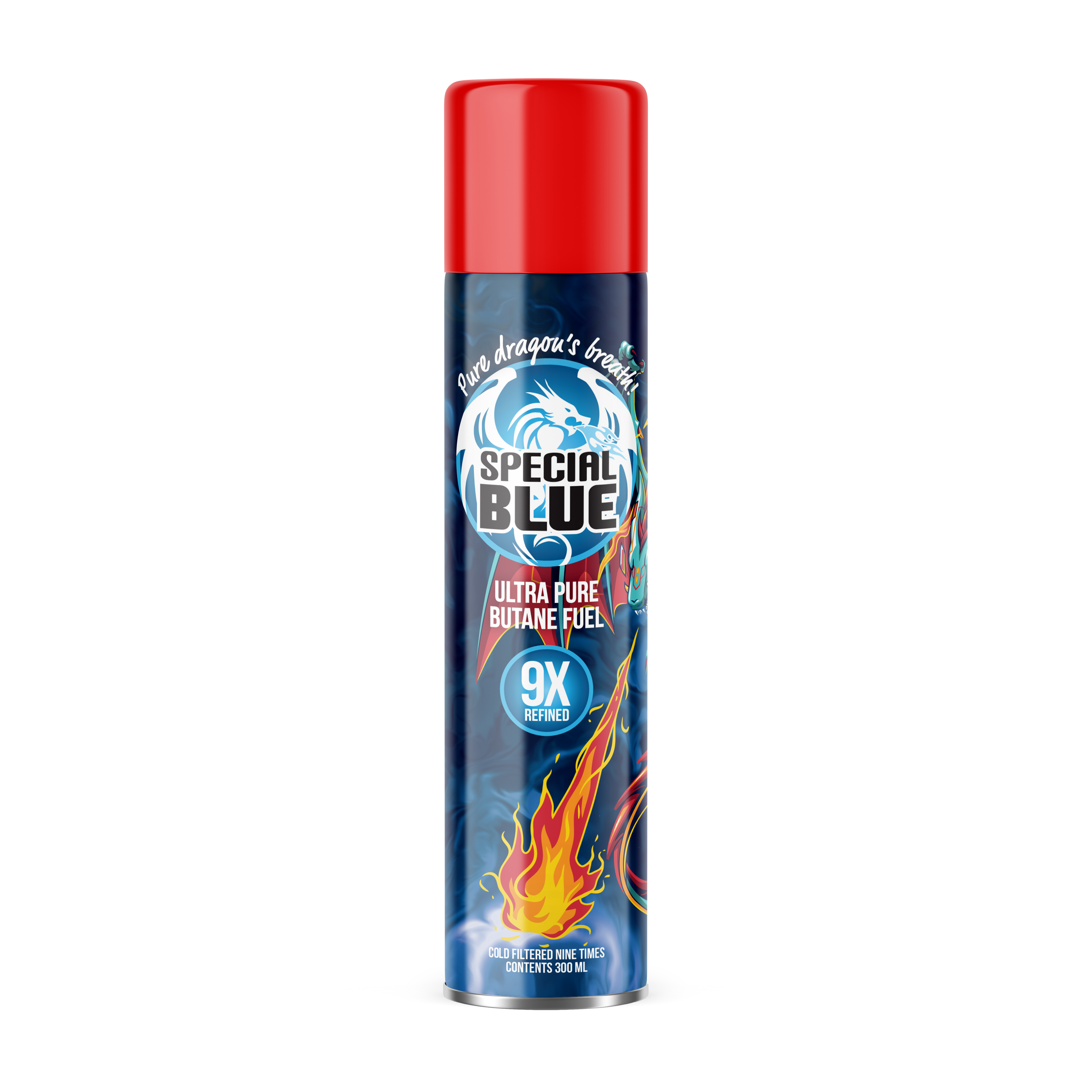 300ml Butane Refill 9x Refined Ultra Pure Gas | Special Blue